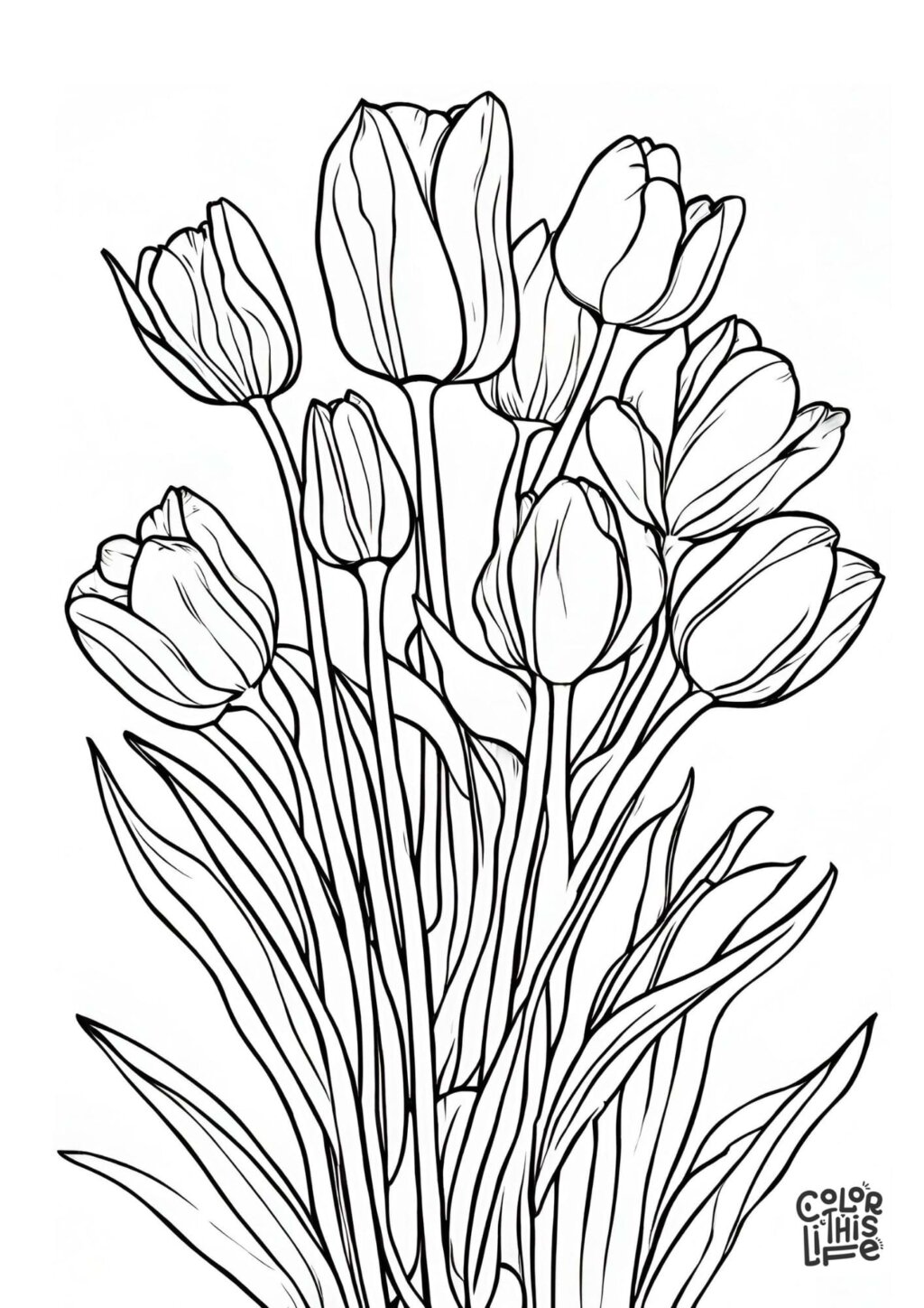 Free Printable Flowers Coloring Pages - Color This Life