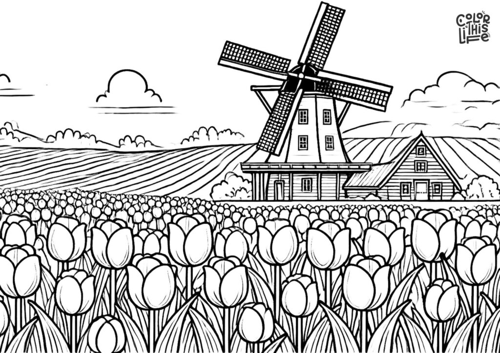Free Printable Landscape Coloring Pages - Color This Life