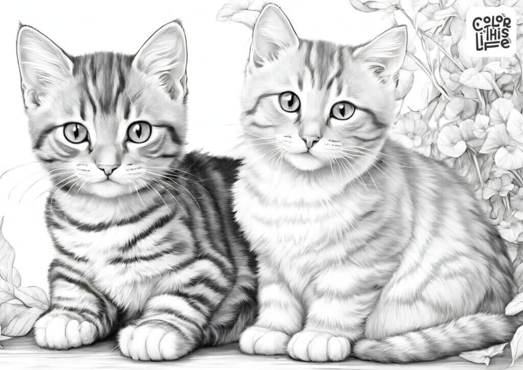 Free Printable Cats Coloring Pages - Color This Life