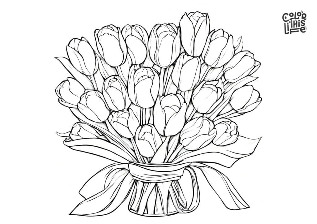 Spring Flower Coloring Pages (Free Printable)