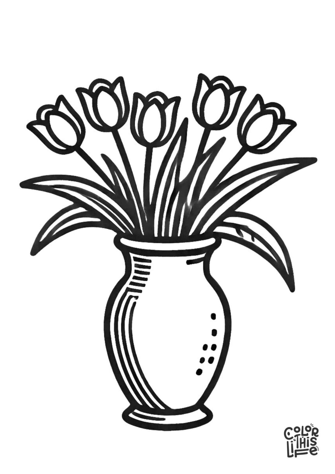 Spring Flower Coloring Pages (Free Printable)