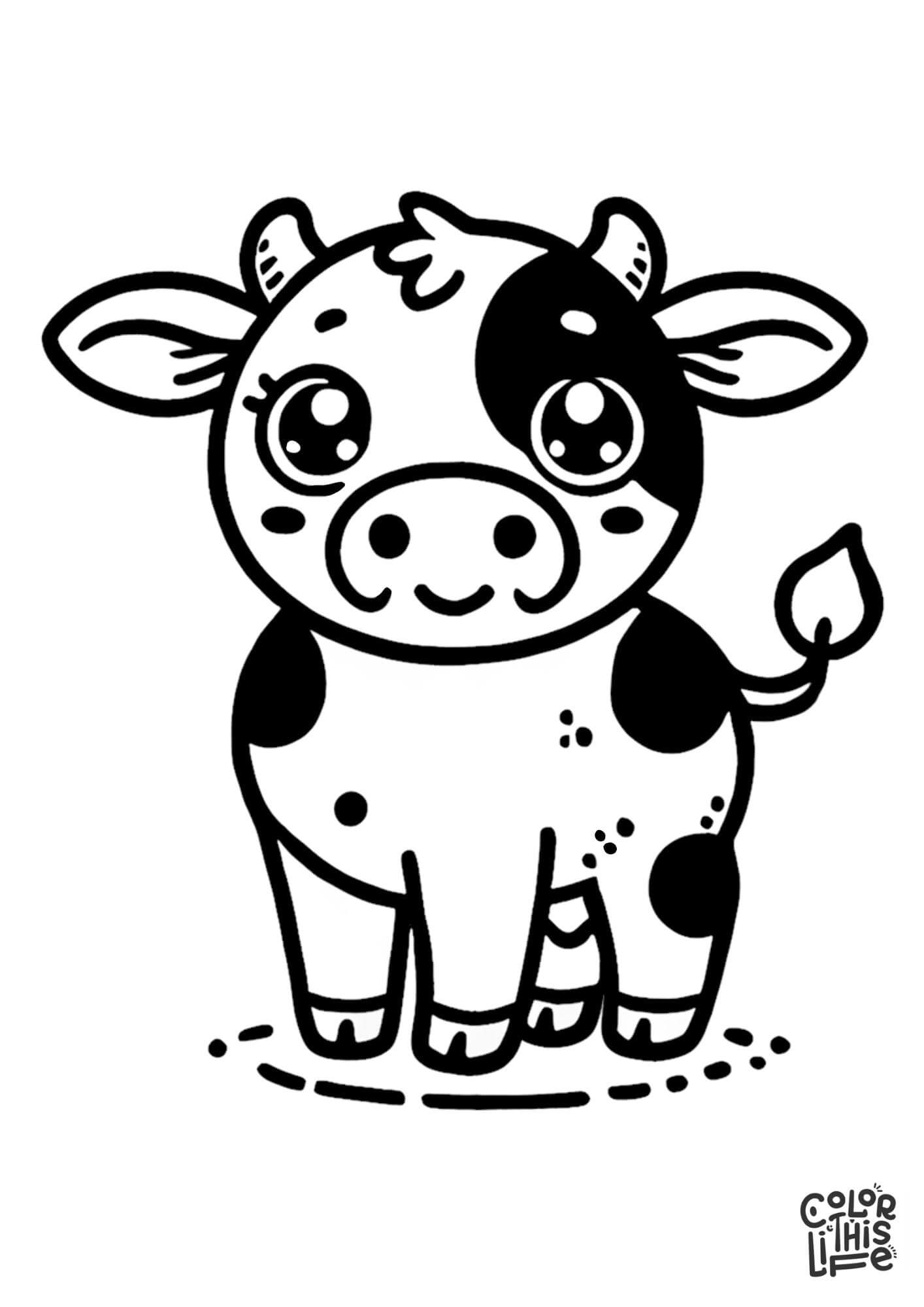 Cow Coloring Pages (Free Printable) - Color This Life