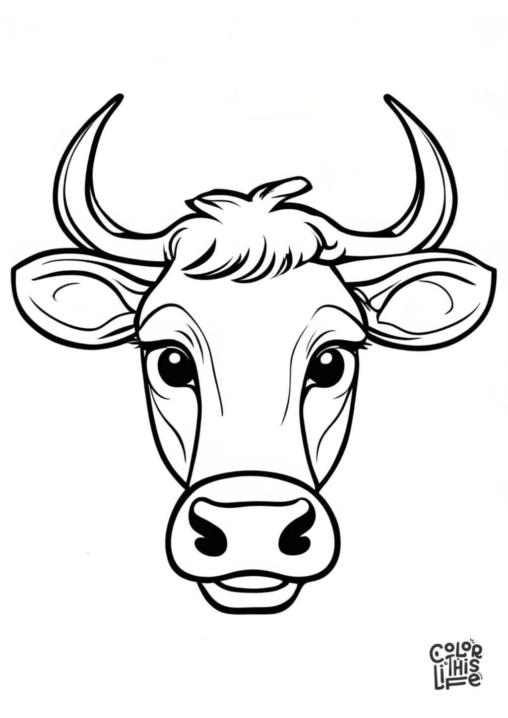 Cow Coloring Pages (Free Printable) - Color This Life