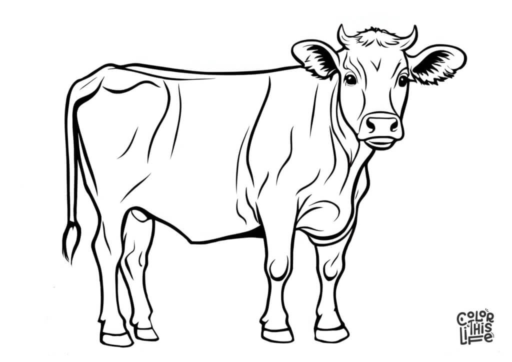 Cow Coloring Pages (Free Printable) - Color This Life