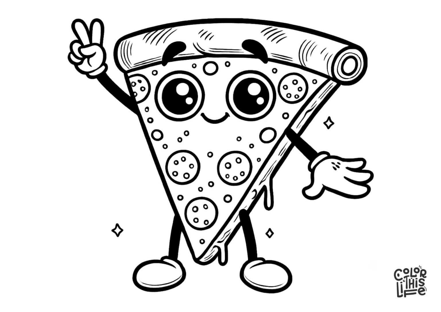 Cute Food Coloring Pages (Free Printable) - Color This Life