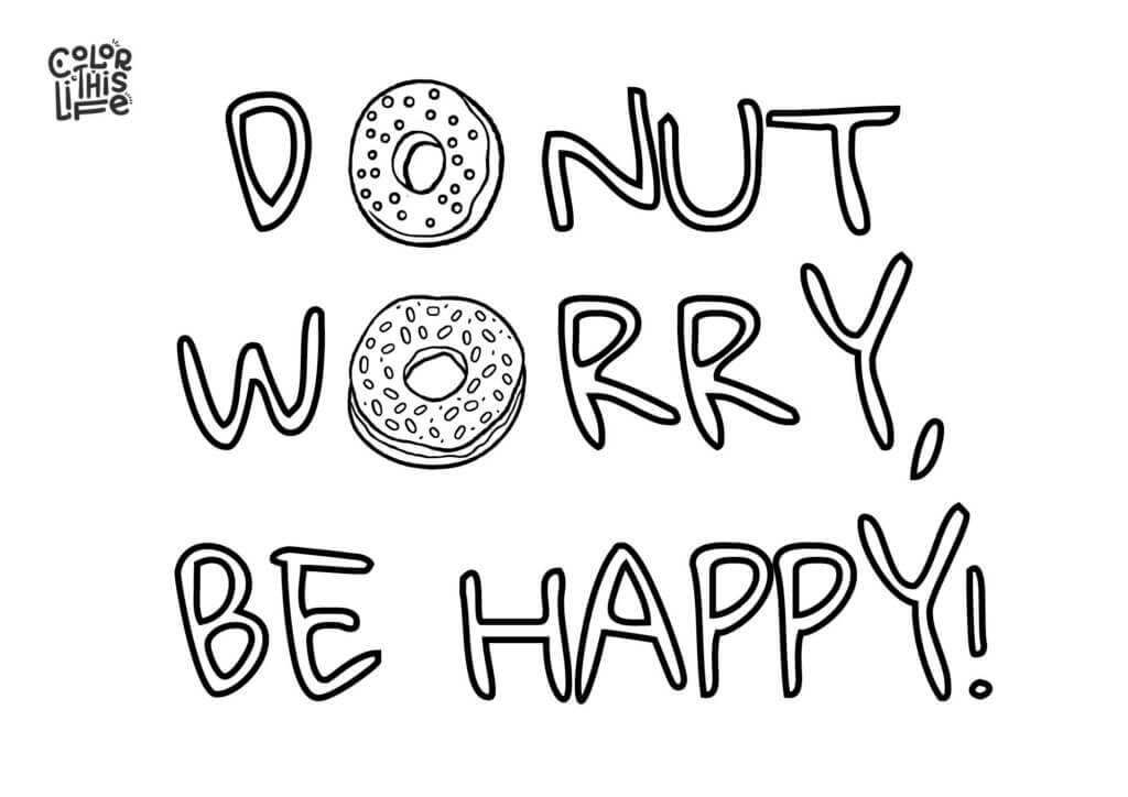 Stack of donuts coloring page - Color This Life