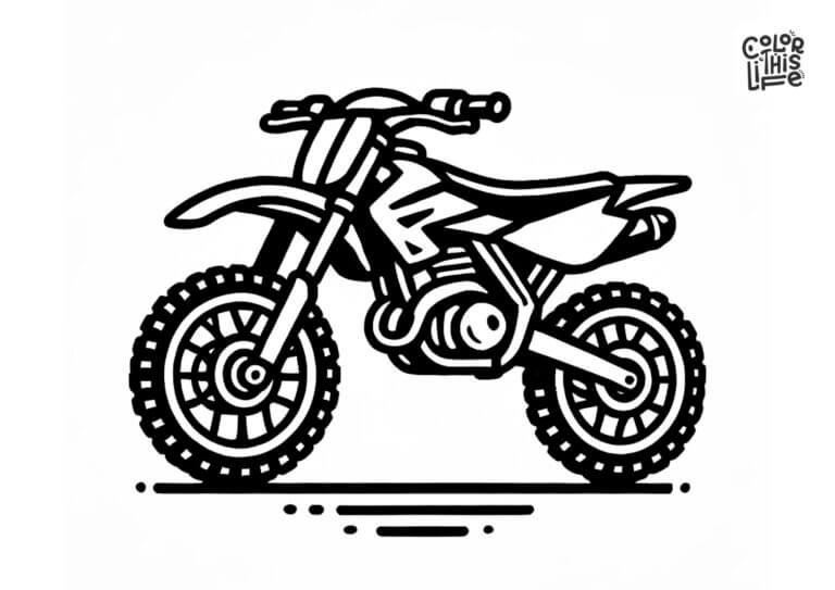 Free Printable Dirt Bike Coloring Pages - Color This Life