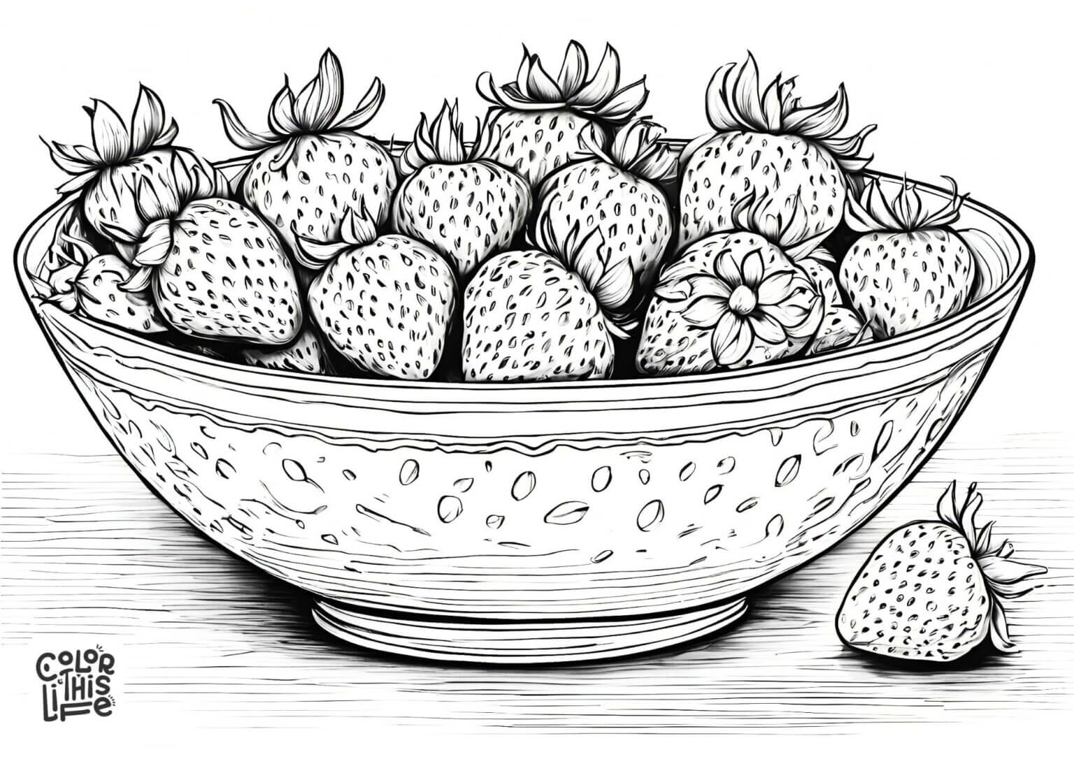 Free Printable Food Coloring Pages - Color This Life