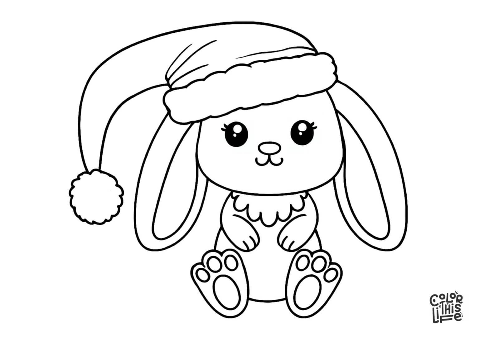 Cute Bunny Coloring Pages (Free Printable) | Color This Life