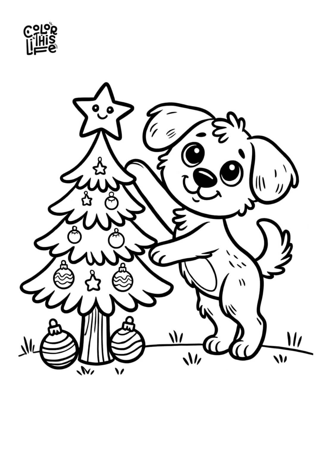 Kawaii Cute Christmas Coloring Pages (Free Printable)