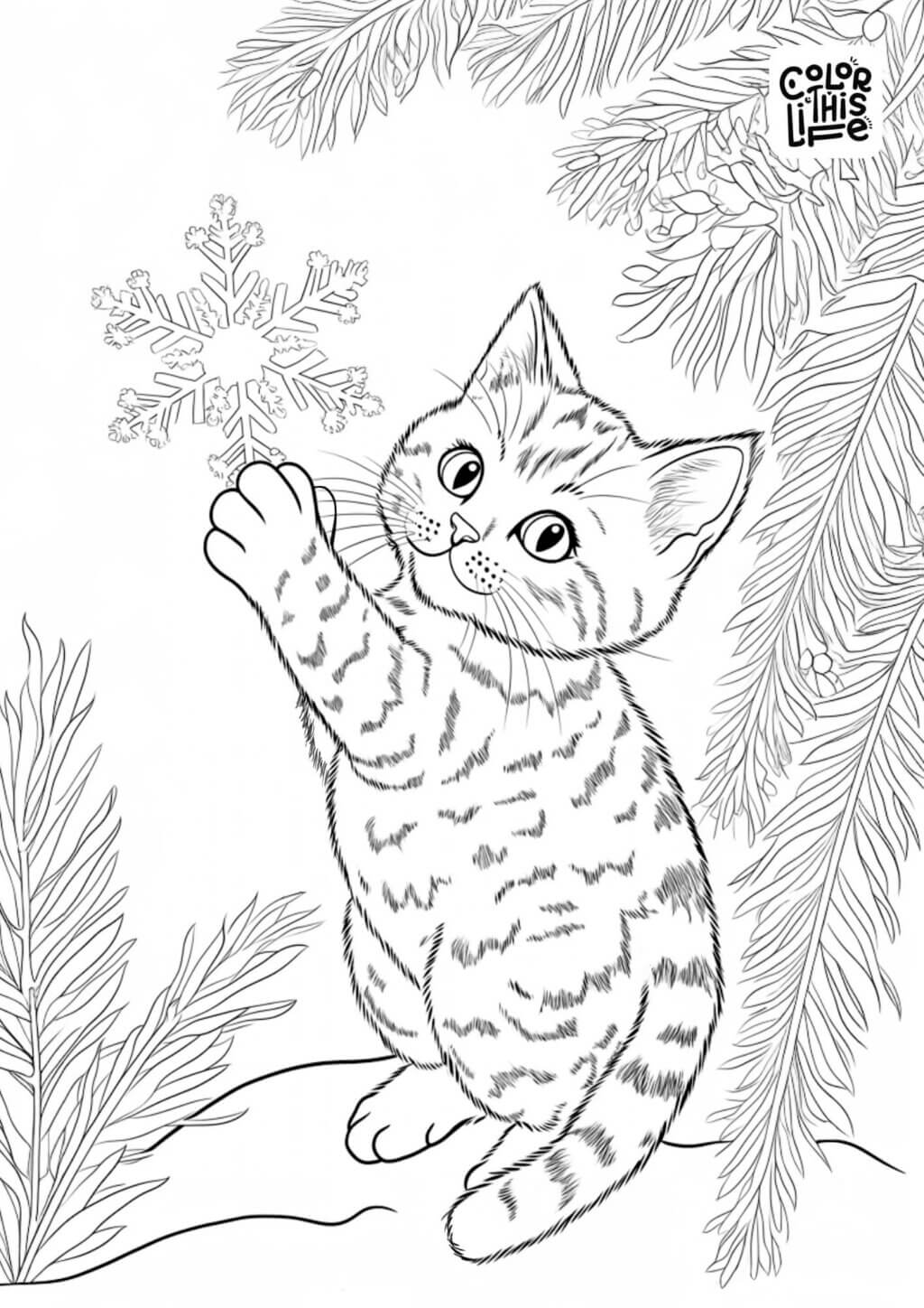 Cat Ice Cream Coloring Pages (Free Printable)