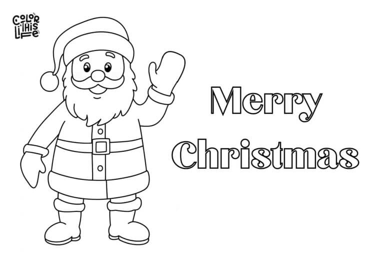Merry Christmas Coloring Pages (Free Printable)