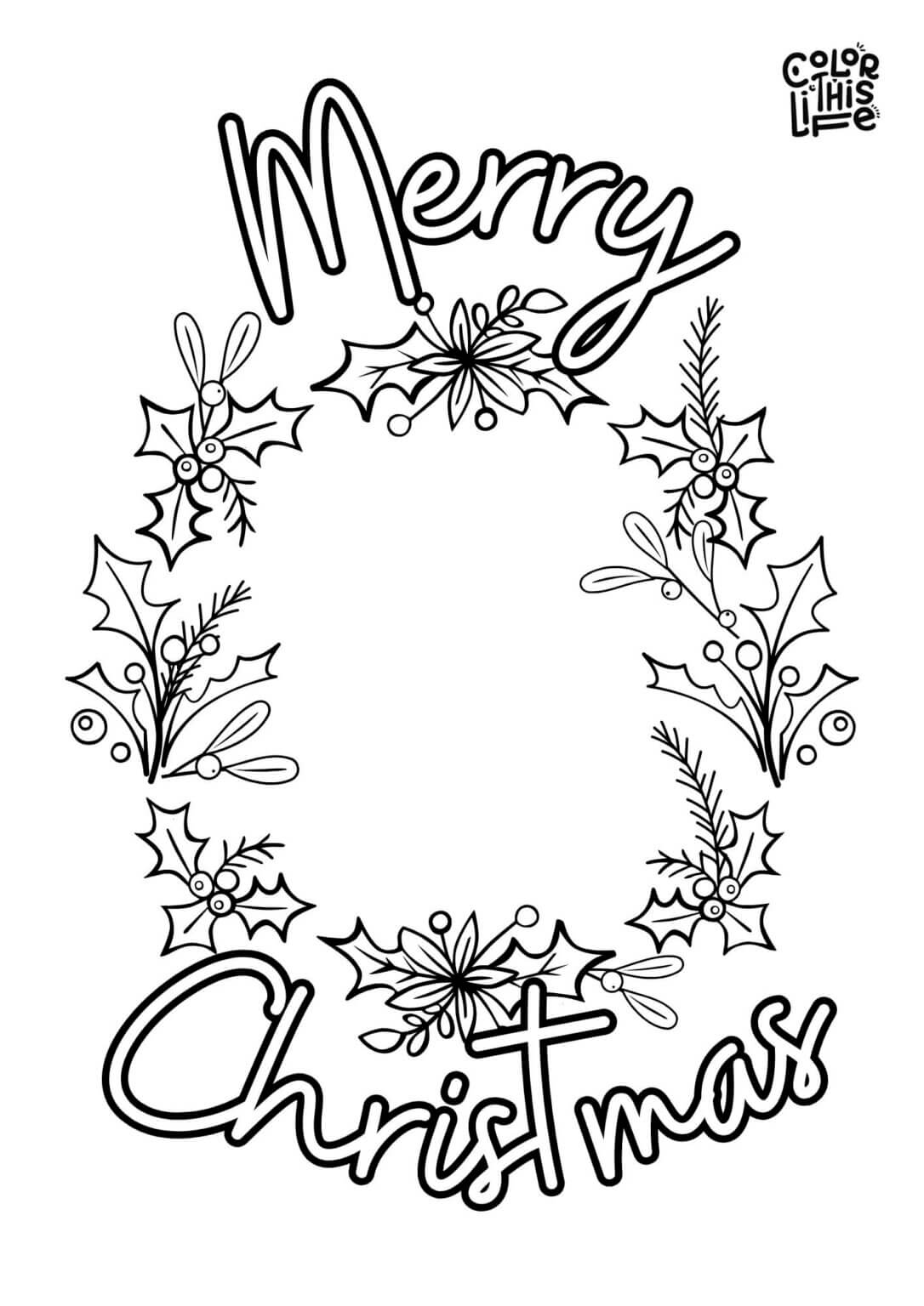 Merry Christmas Coloring Pages (Free Printable)