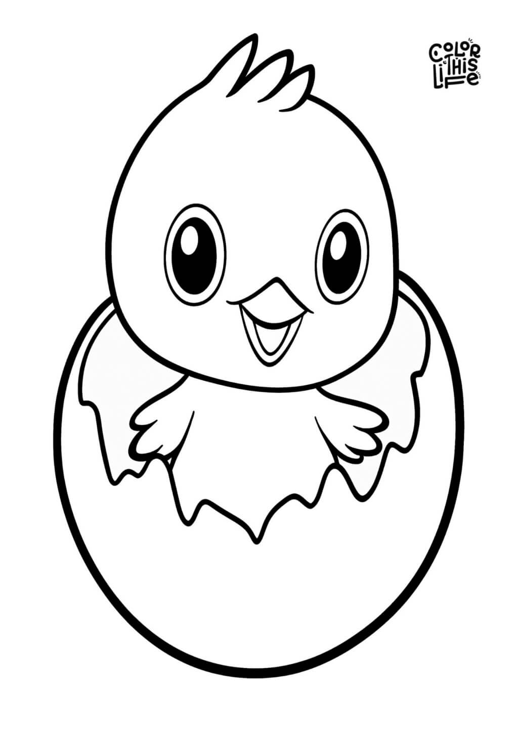 Free Printable Chick Coloring Pages - Color This Life