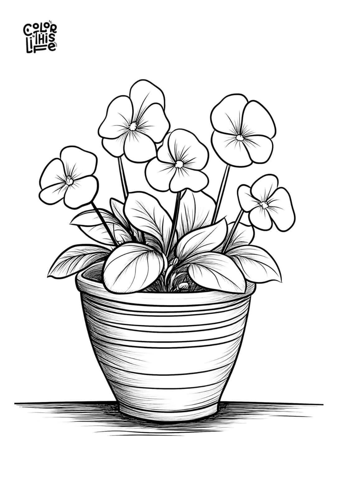 Free Printable Flowers Coloring Pages - Color This Life