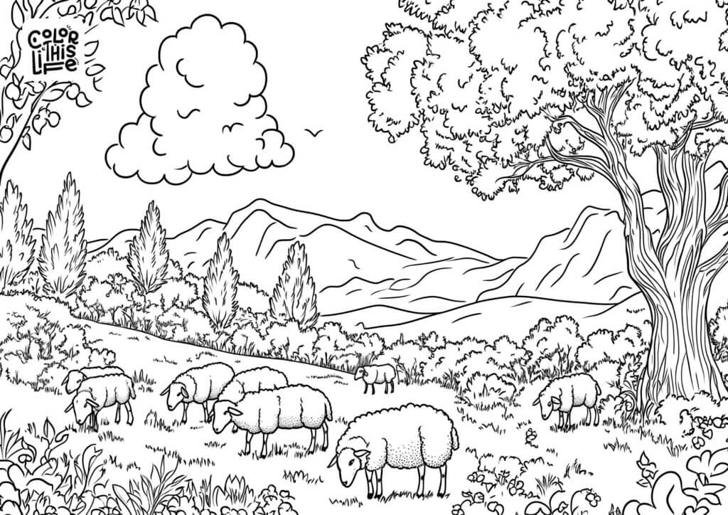 Free Printable Landscape Coloring Pages - Color This Life