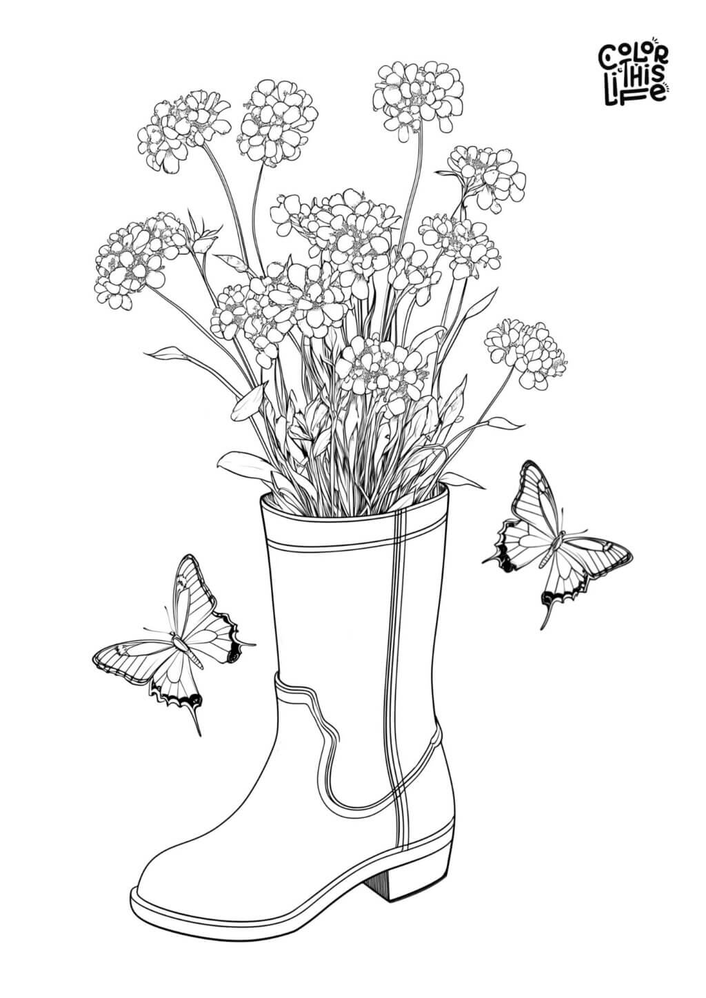 Spring Flower Coloring Pages (Free Printable)