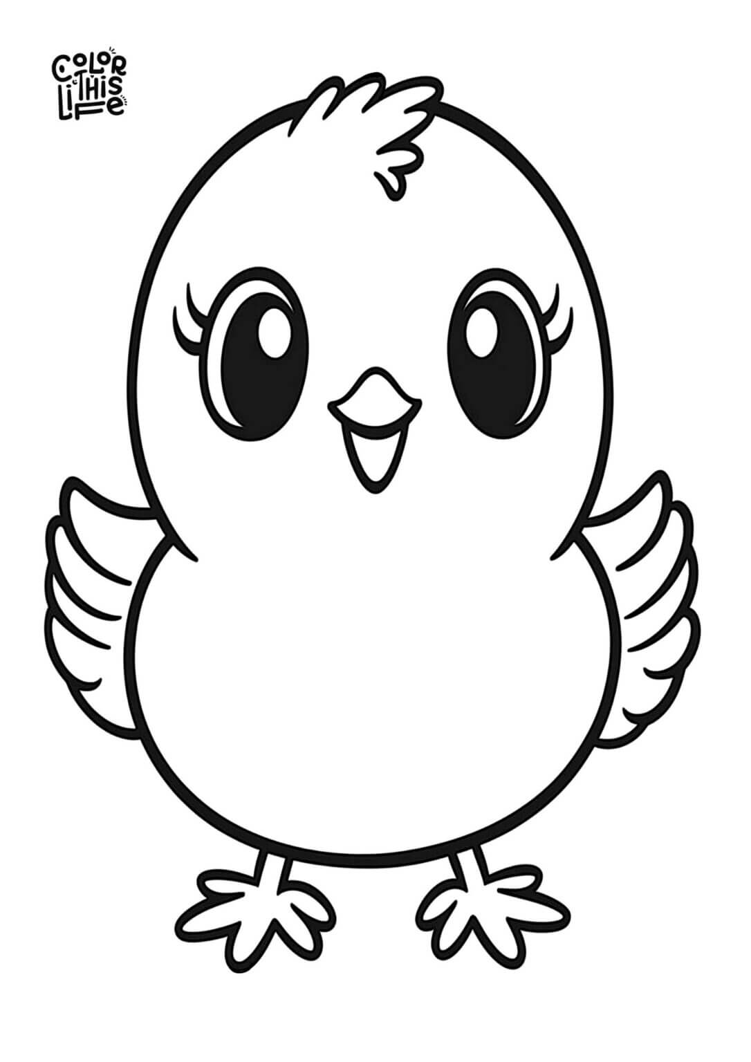Free Printable Chick Coloring Pages - Color This Life