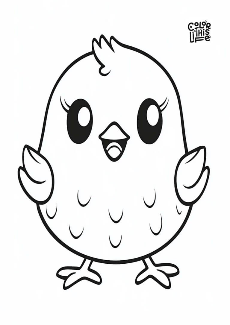 Easy Cute Coloring Pages (Free Printable)