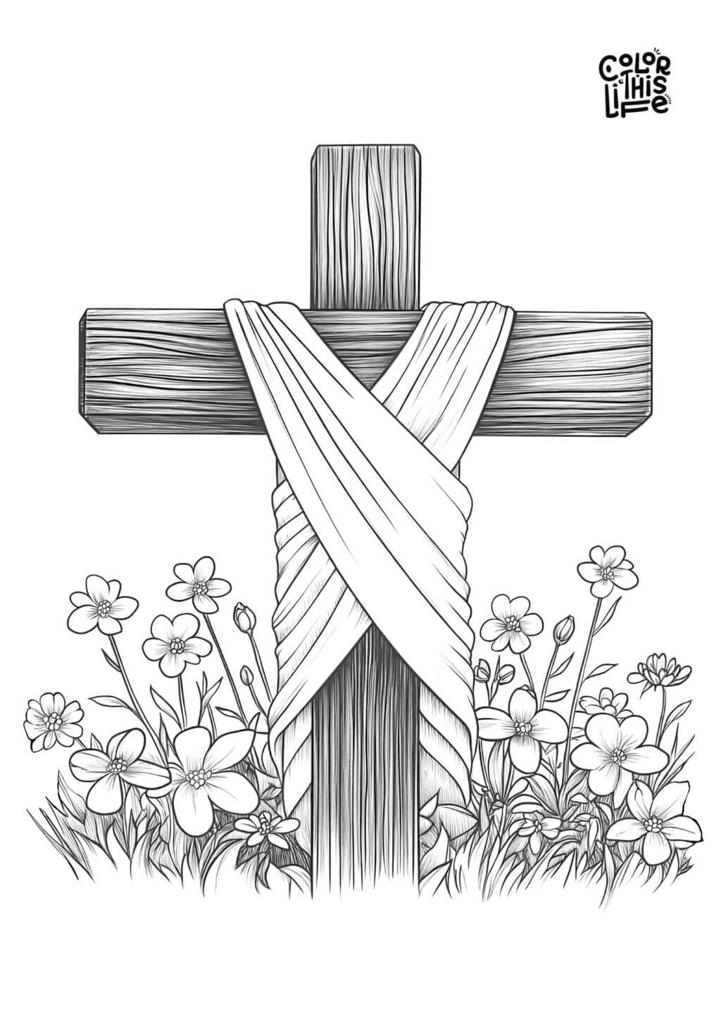 Free Printable Cross Coloring Pages - Color This Life