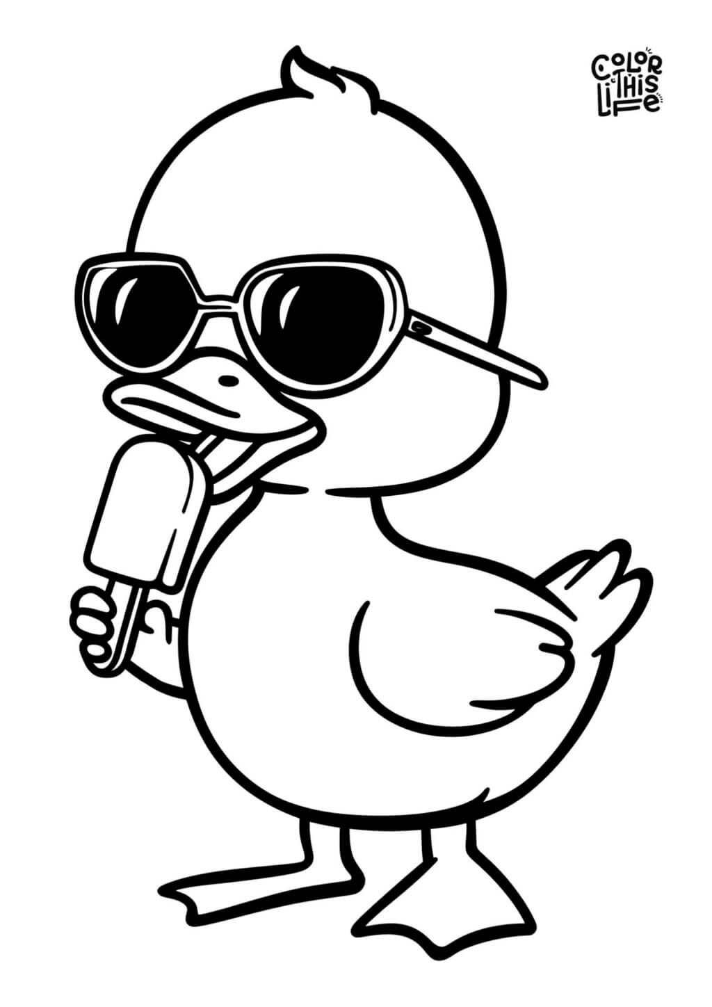 Free Printable Duck Coloring Pages - Color This Life