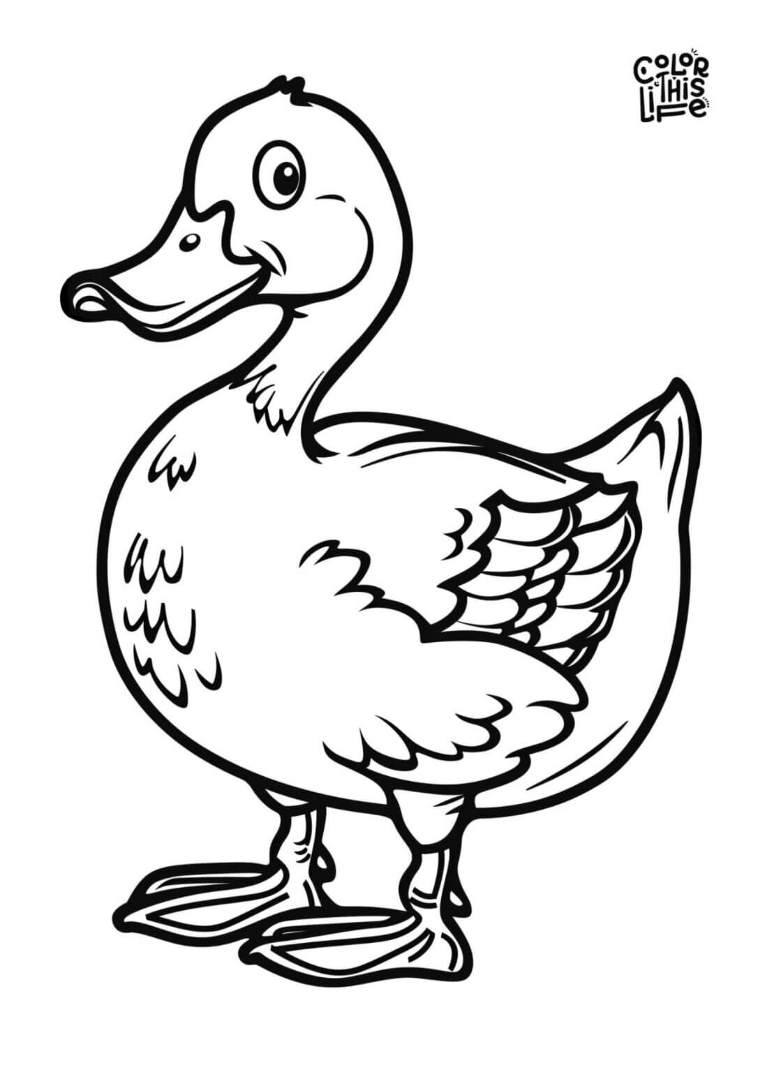 Free Printable Duck Coloring Pages - Color This Life