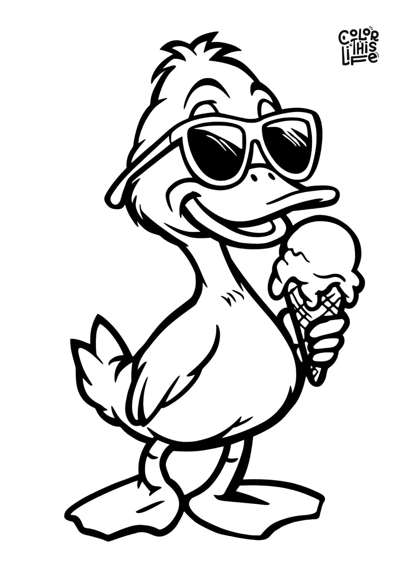 Free Printable Duck Coloring Pages - Color This Life