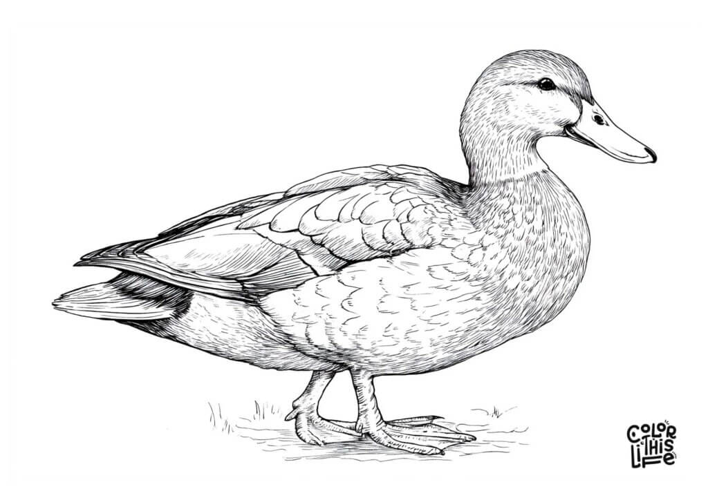 Free Printable Duck Coloring Pages - Color This Life